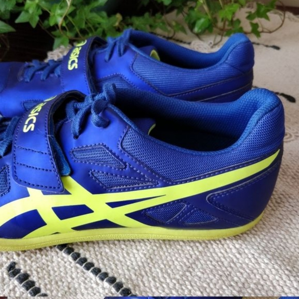 Asics Metallic Blue Neon Green Men's Athletic Shoes - Gem